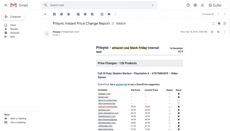 Instant Price Change Notifications | Prisync